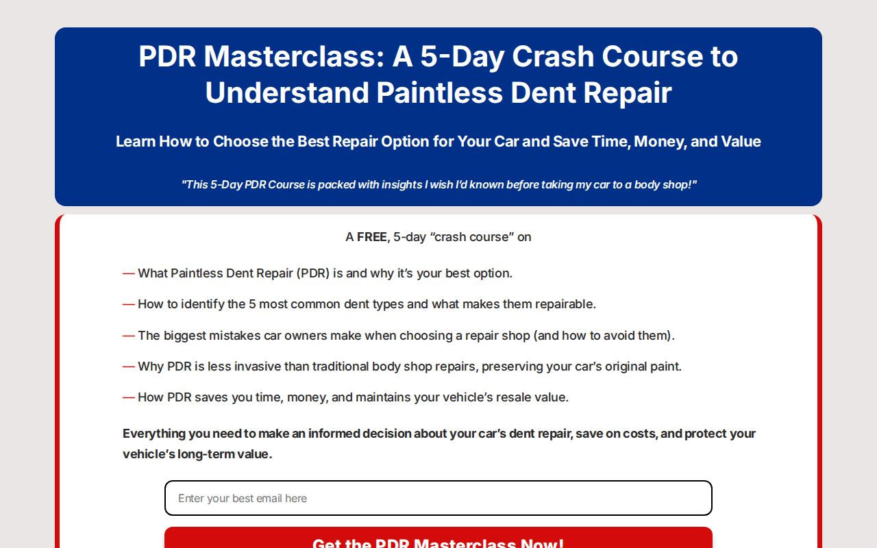 PDR Masterclass